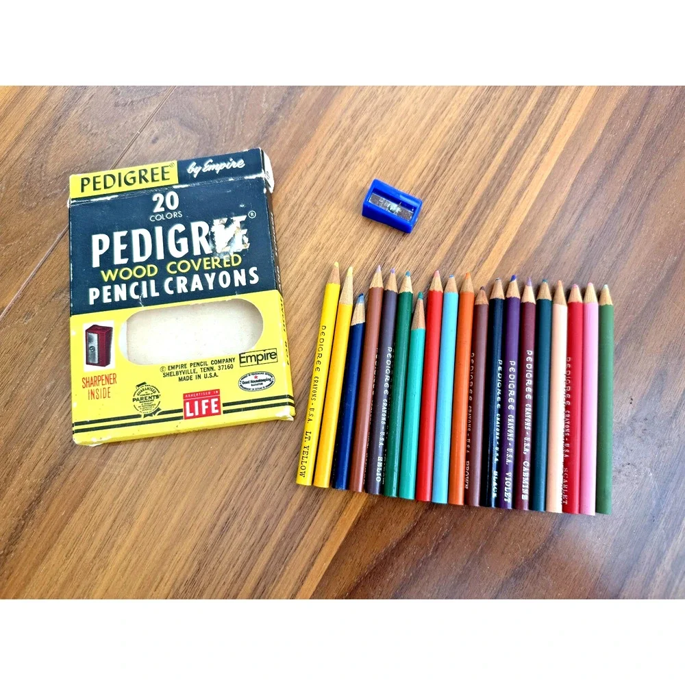 Pedigree | Other | Pedigree Wood Covered Pencil Crayons 2pc Sharpener ...